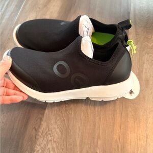 OOFOS | Shoes | Oofos White And Black Slipon Shoes | Poshmark